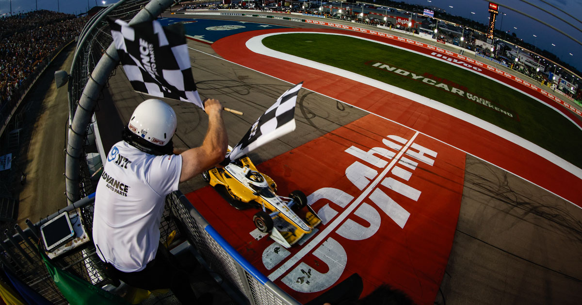 Iowa Speedway Indycar Logo Will Power Wins IndyCar Series Race At Iowa